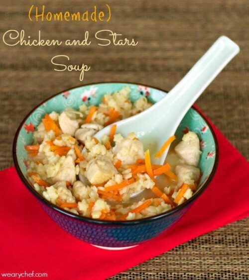 Homemade Chicken and Stars Soup in under 30 Minutes - The Weary Chef