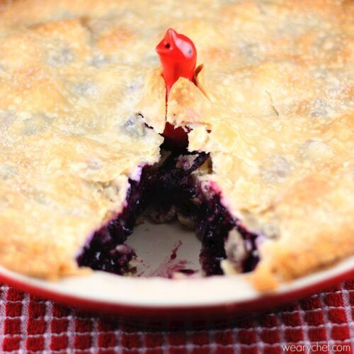 Easy Blueberry Pie and How to Use a Pie Bird - The Weary Chef