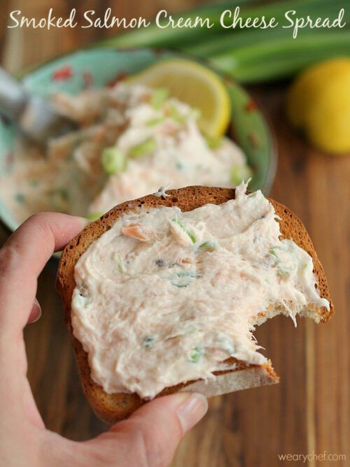 Smoked Salmon Cream Cheese Dip or Spread - The Weary Chef