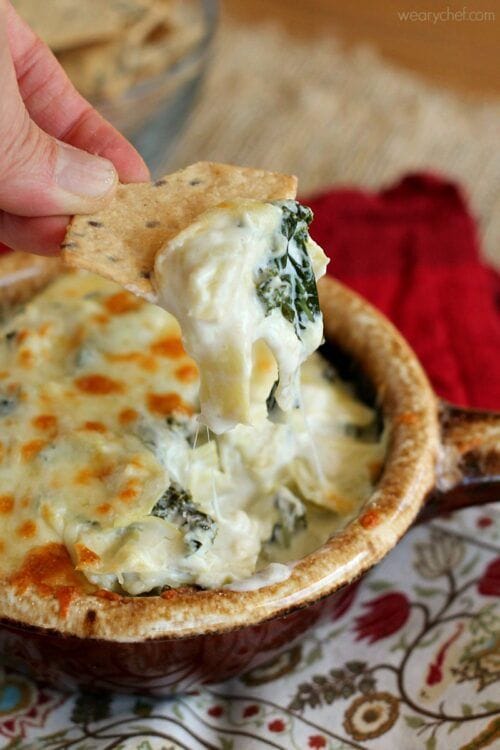 Kale Artichoke Dip - The Weary Chef