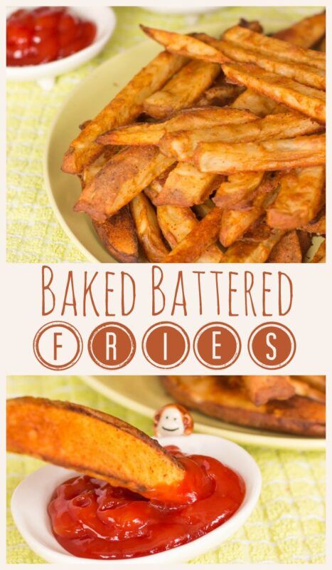 Easy Recipe in Oven of Battered French Fries