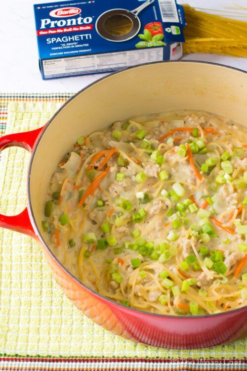 Quick Skillet Ranch Chicken Spaghetti Recipe - The Weary Chef