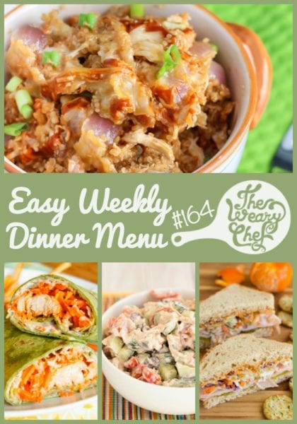 Easy Weekly Dinner Menu #164: Sandwiches, Wraps, and More - The Weary Chef