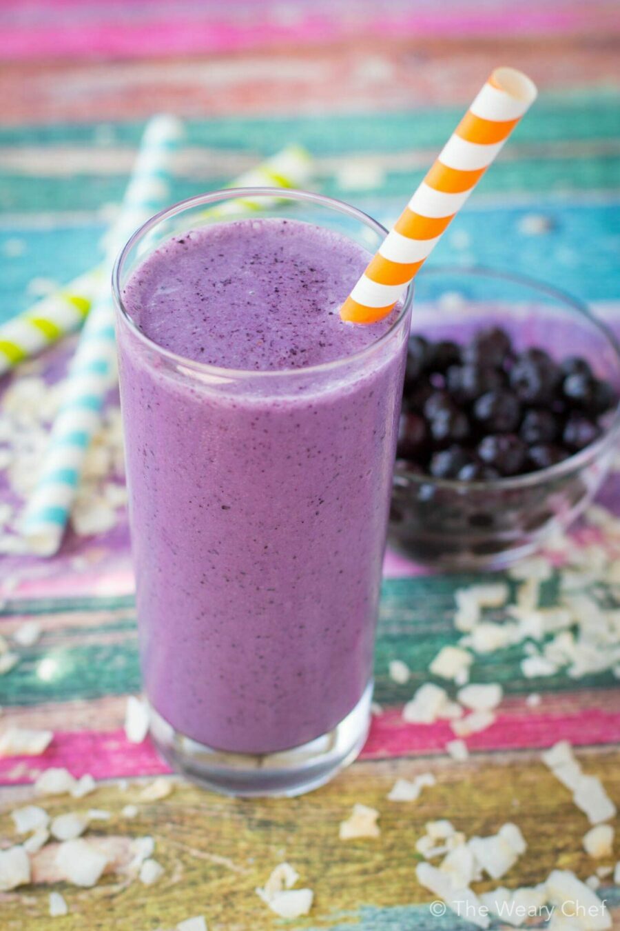 Dairy Free Blueberry Milkshake - The Weary Chef