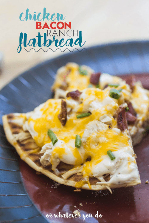 Chicken Bacon Ranch Flatbread Pizza - The Weary Chef